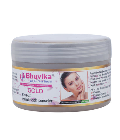 Bhuvika Gold Herbal Facial Pack Powder(75gm)